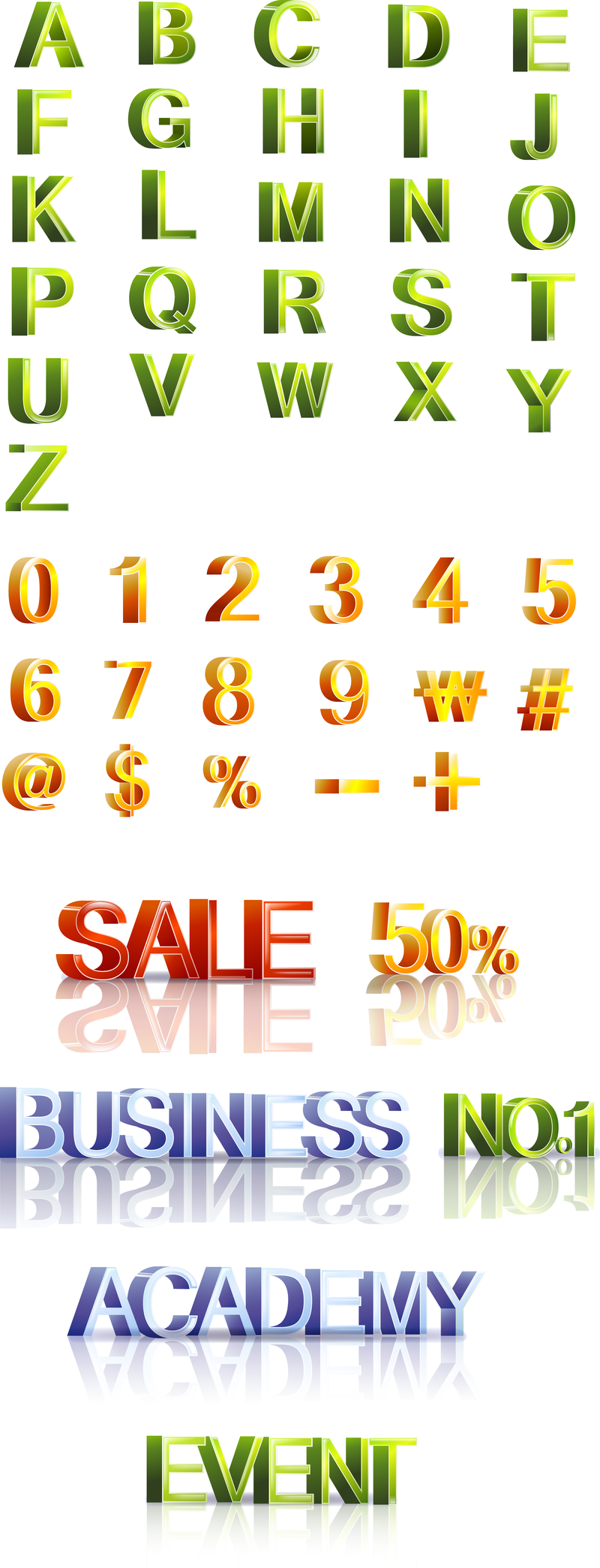 Descarga Vector De Vector De Figuras Y Letras Tridimensionales 2