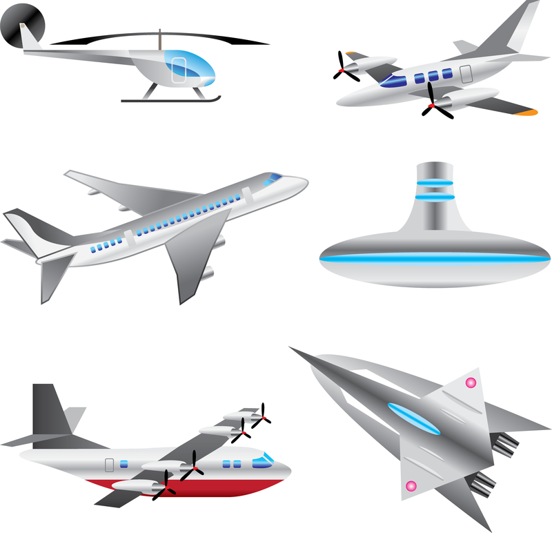 Set of aircraft vectors - Vector download