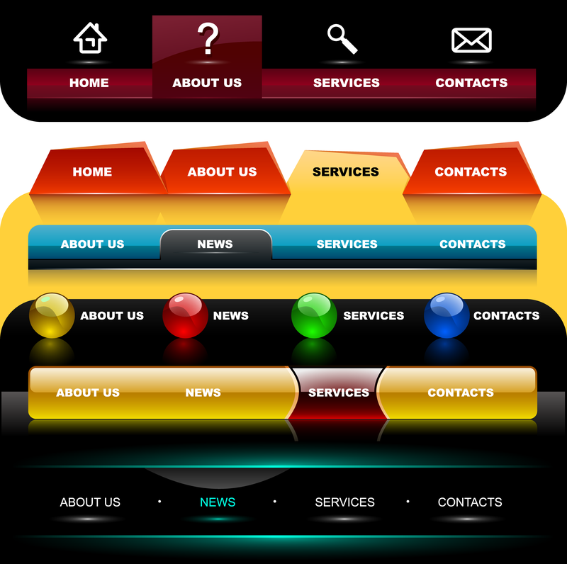 Several Special Navigation Menu Vector Vector Download