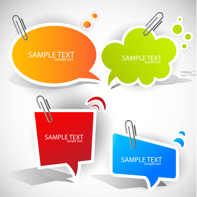 Descarga Vector De 4 Set De Pegatinas De Colores