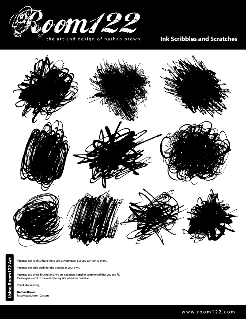 10 Vector Ink Scribbles And Scratches - Vector download