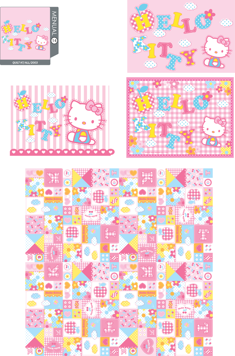 Hello Kitty pattern and card design - Vector download