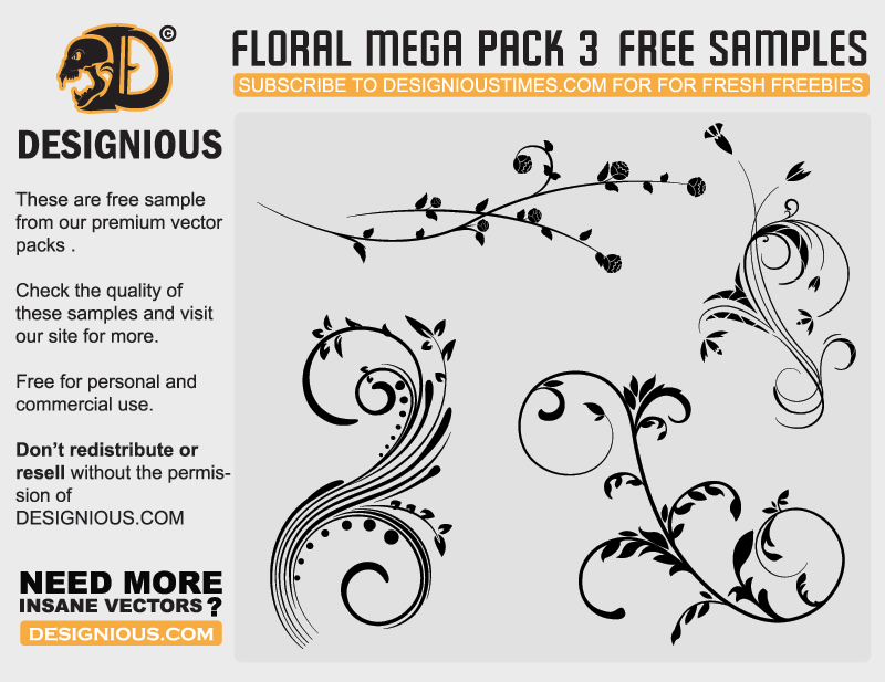 Descarga Vector De Muestra De Mega Pack Floral