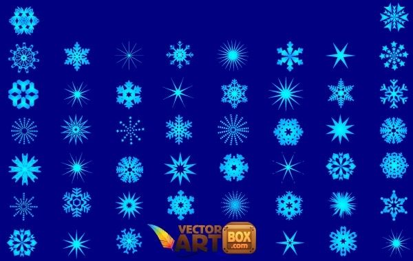 Descarga Vector De Paquete De Vectores De Copos De Nieve