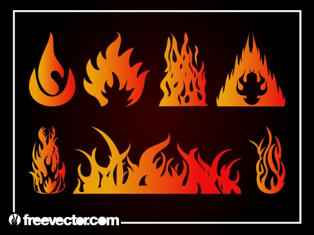 Gradient Abstract Flame Pack - Vector download