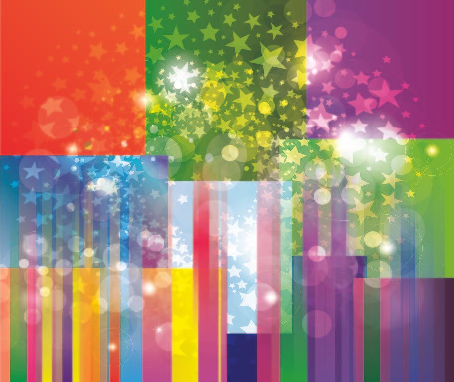 Descarga Vector De Fondo De Rayas De Colores Con Explosión De Estrellas