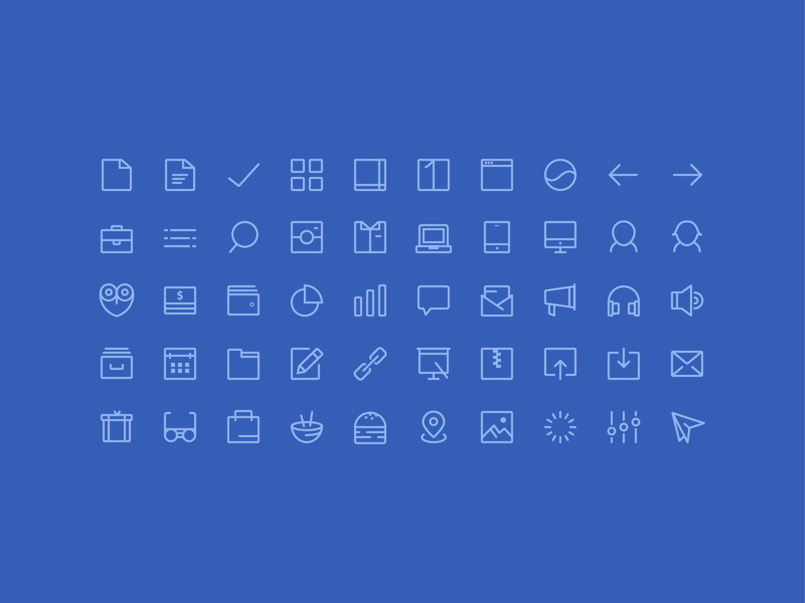 Descarga Vector De Line Art 50 Iconos De Glifos