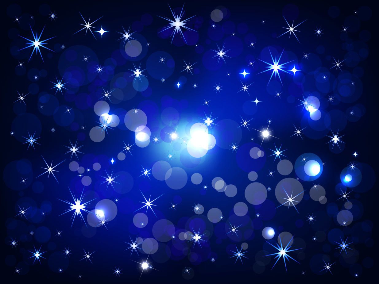 Shiny Bokeh with Starlight Night Background - Vector download
