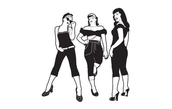 Bad Ass Girls Vector Download