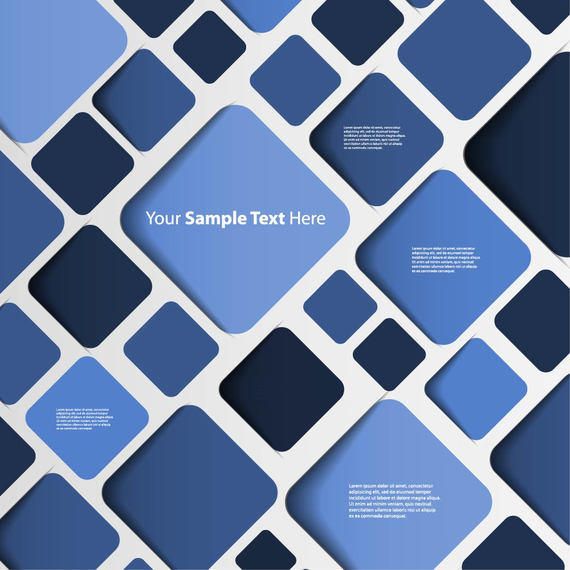 Abstract Blue Background With Rounded Squares - Vector Download