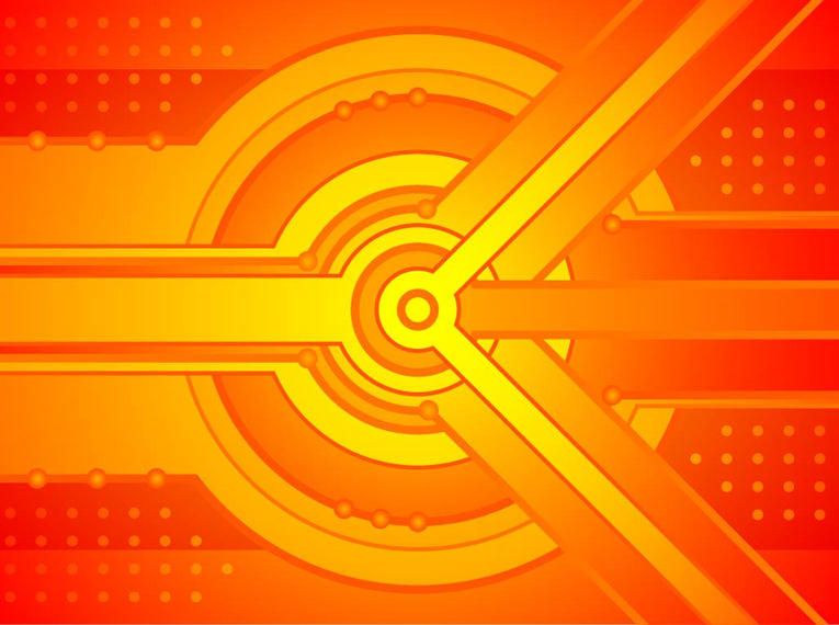 Abstract Orange Tech Background - Vector download