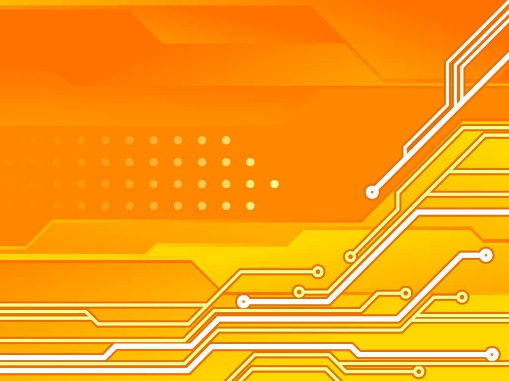 Circuit Board Orange Tech Background - Vector download