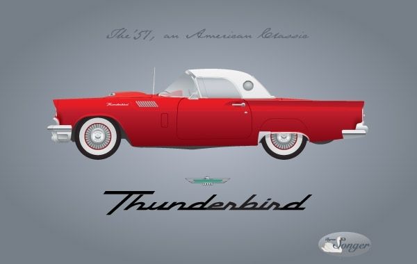 1957 Thunderbird - Vektor Download