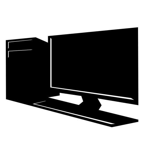 Black desktop computer - Vector download