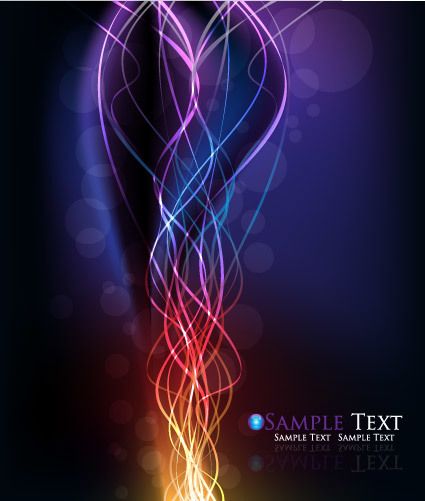 Colorful Celebration Streamer Background With Lights Vector Download