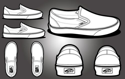 Vans Classic Template Shoe Vector Download