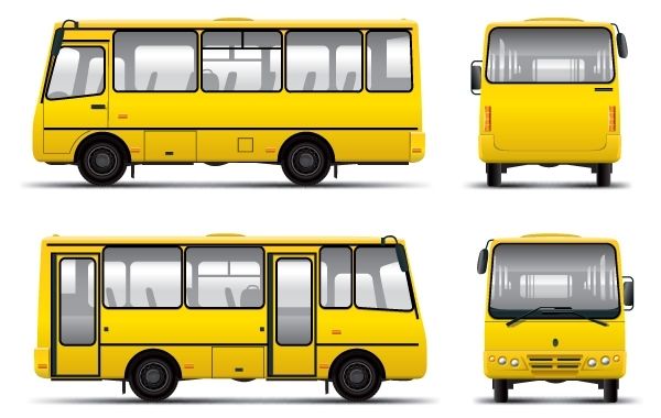Corporate Mini Bus Vector - Vector download