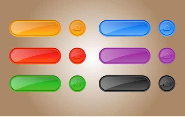 Glossy Template Button Pack - Vector download