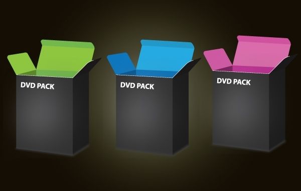 3D DVD Box Template Pack - Vector download