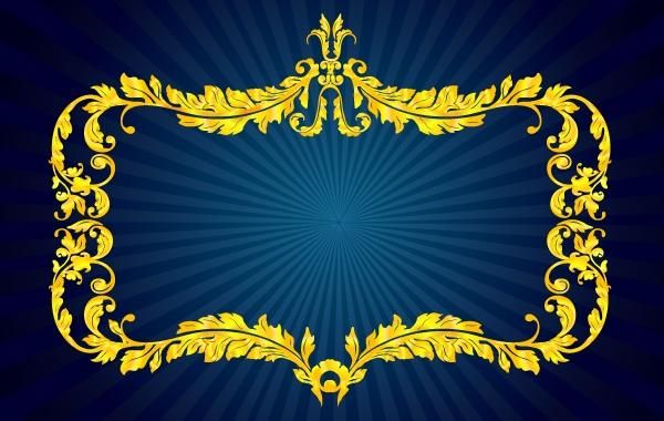 Golden Floral Royal Frame - Vector download