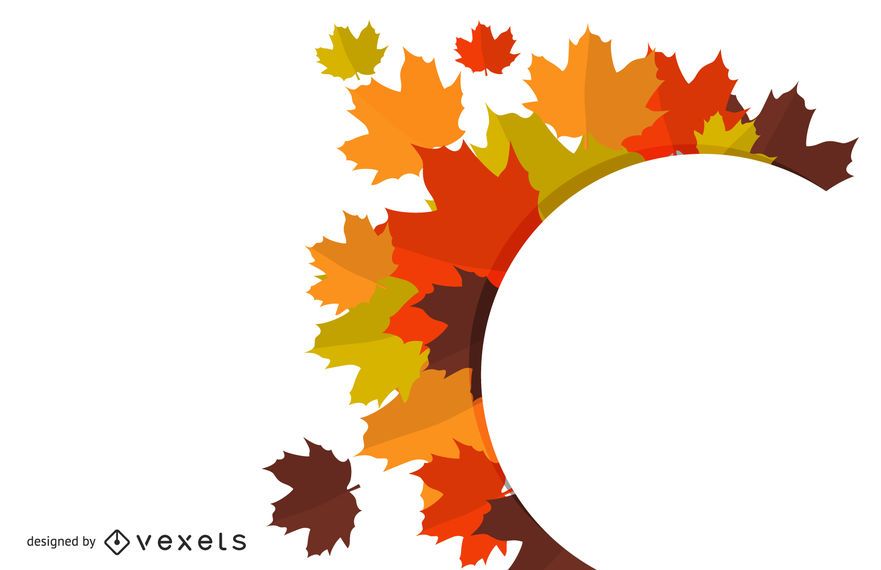 Autumn circle design - Vector download