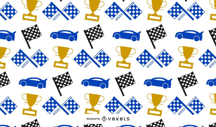 Racing Elements Pattern Design - Vector Download