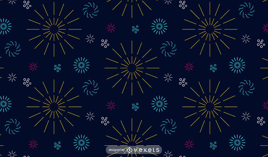 Colorful Lines Fireworks Pattern Background - Vector Download