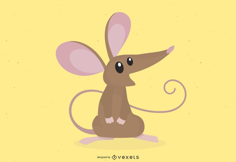 Brown Mouse Cute Cartoon - Vector Download