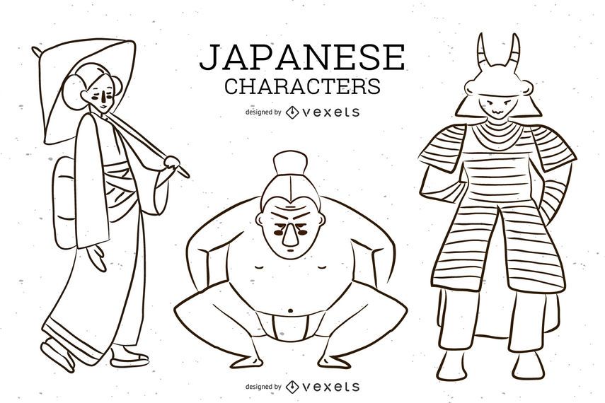 Japanese Character Vector - Vector Download