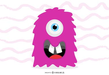 Pink Monster Illustration Vector Download