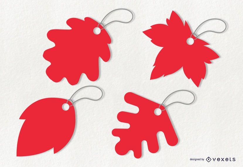 Leaf Tags Illustration Set - Vector Download