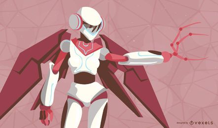 Vector Female Robot Vector Download