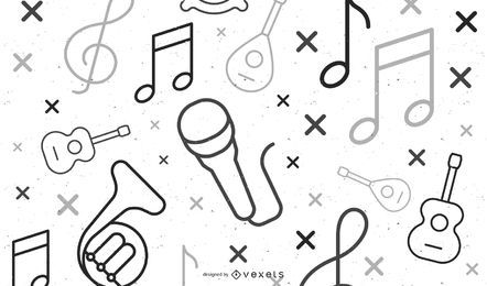 Music Elements Illustration Design Vector Download