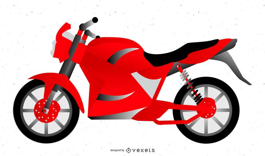 Red Motorcycle - Vector download