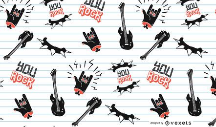 Punk Rock Pattern 2 Vector Download