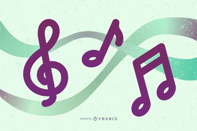 4 Musical Notes Vector Illustration Vector Download