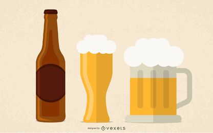 Empty Beer Vector Vector Download