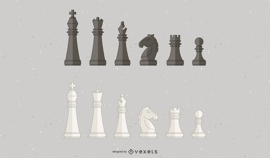 Chess Pieces Illustration Design - Vector Download