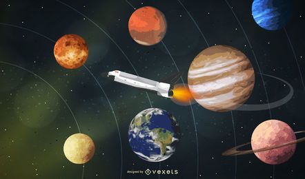 Space Travel Vector Download