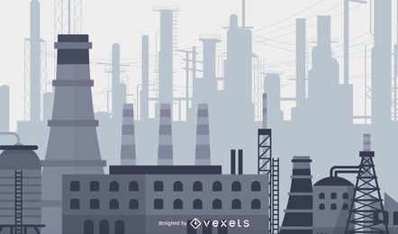 Heavy Industry Illustration Design Vector Download