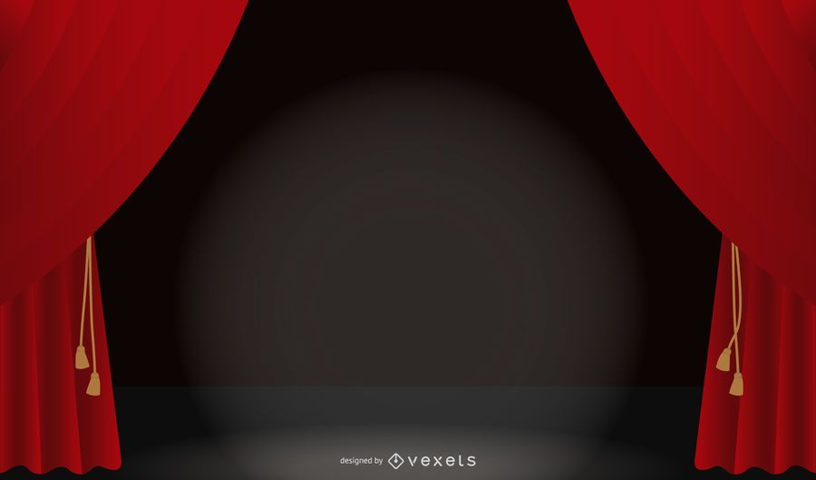 Vector Red Curtain - Vector Download