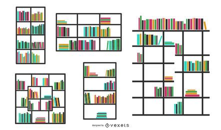 Solid Wood Bookshelves Vector 1 Vector Download