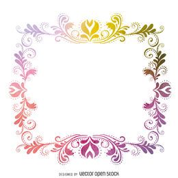 Isolated Watercolor Swirls Frame Vector Download