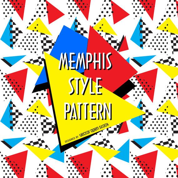 Geometric 90s Memphis Pattern - Vector Download