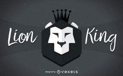 Descarga Vector De Ilustración De Signo De Rey León