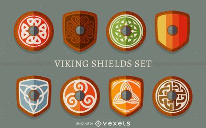 Viking Shields Set Vector Download
