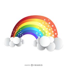 Isolated 3D Rainbow Vector Download