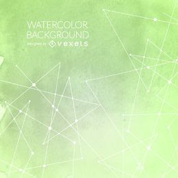 Green Watercolor Nodes Background Vector Download