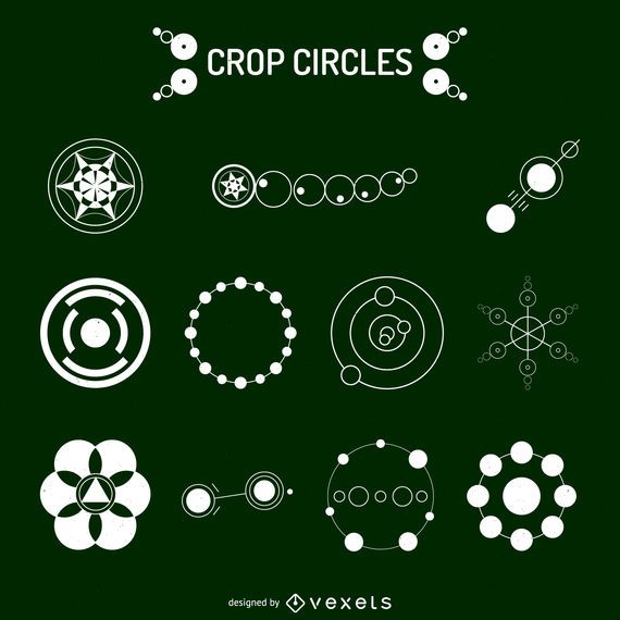 Crop Circles Illustration Set - Vector Download