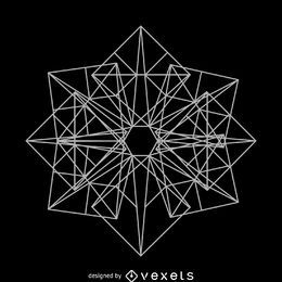 Complex Square Sacred Geometry Drawing Vector Download